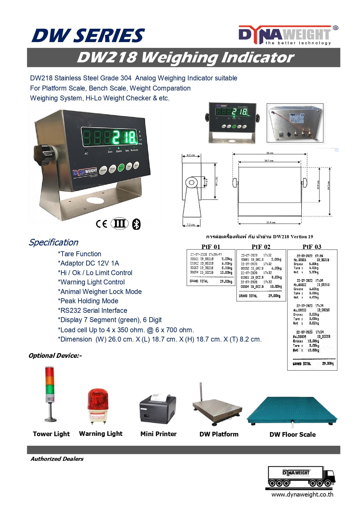 Digital Weighing Indicator | Dynaweight Thailand